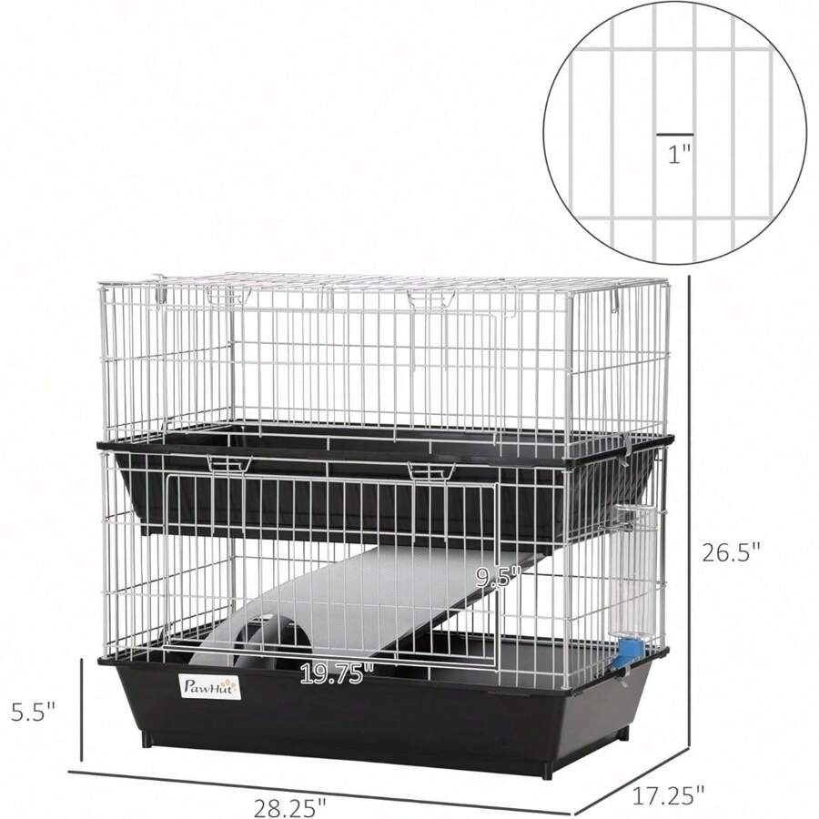 2-Tier Guinea Pig Cage, Ferret Cage, Chinchilla Cage, Small Animal Cage ...