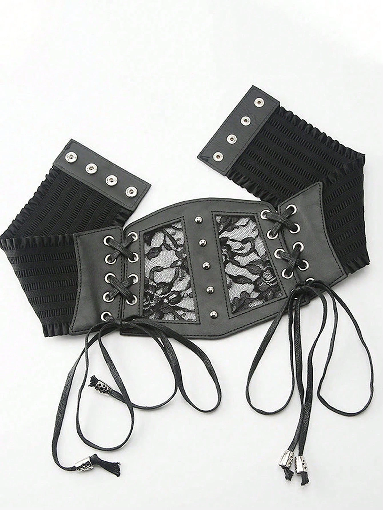 1pc Women's Black Lace Hollow Elastic Waist Cincher Belt, Sexy Corset ...