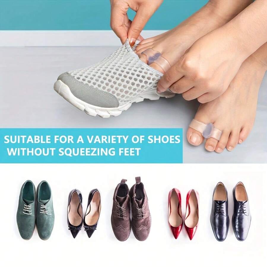 2/4 Pieces Soft Gel Toe Splitter For Men And Women, Big Toe Pad With 2 ...