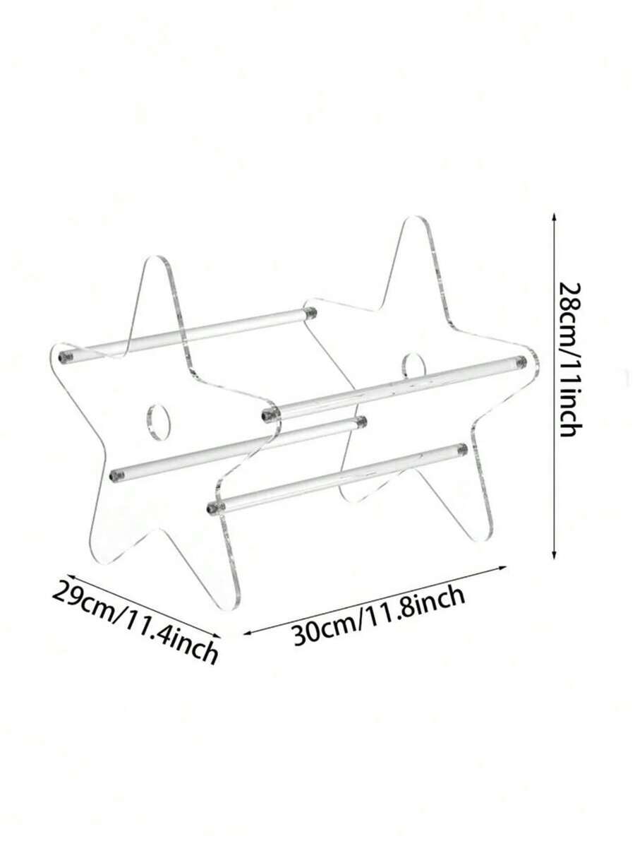 Acrylic Pentagonal Bookshelf/Magazine/File/CD Display Rack,Transparent ...