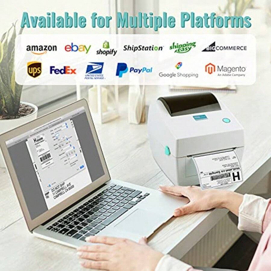 M6 Thermal Label Printer 100 Bonus 4x6 Logistics Shipping Label Printer ...