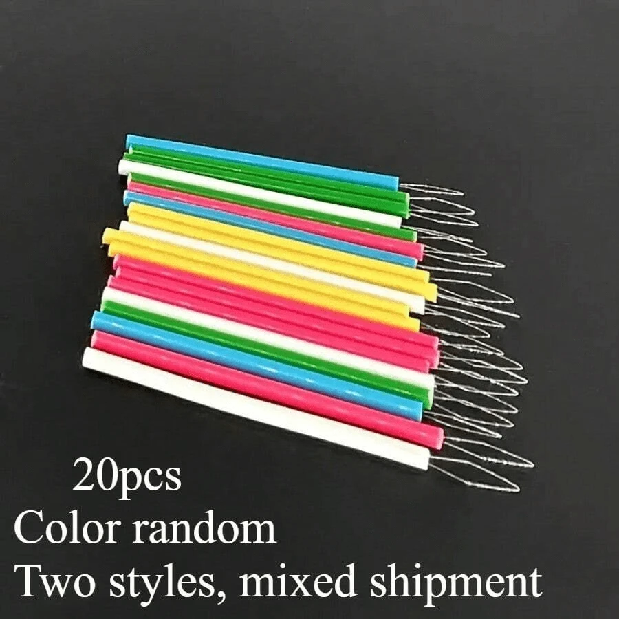 20pcs Vibrant Cylindrical Needle Threaders - Easy Sewing Tool Kit ...