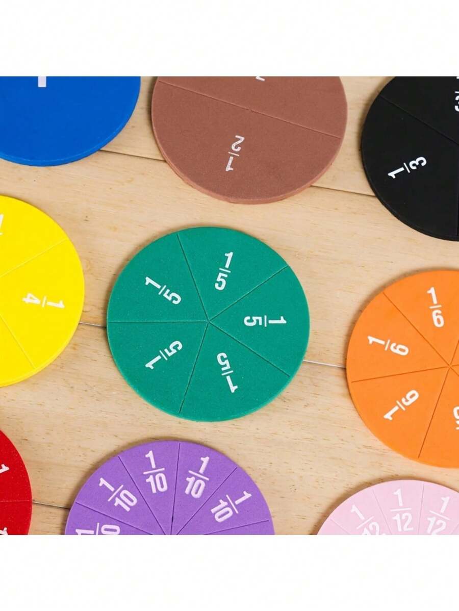 Fraction Circle Math Educational Tool - EVA Foam Fraction Teaching Aid ...