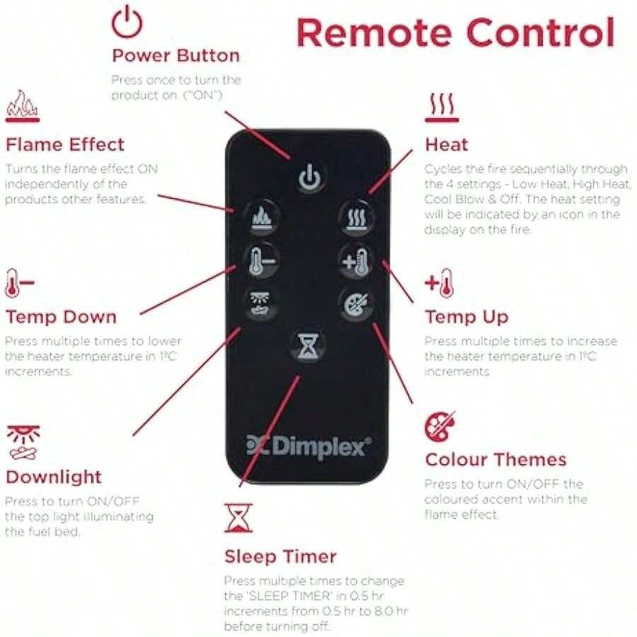 Modern Come LED Flame Effect Fire 2kW Fan Heater With Adjustable Flame ...