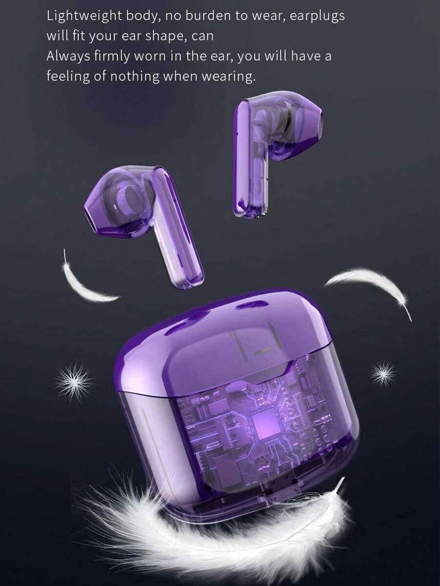 AB2 Transparent Wireless Earbuds Dual Mic Noise Cancelling In-Ear ...