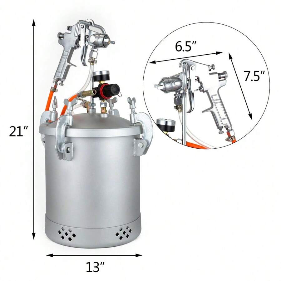 Paint Pressure Pot / Tank Air Regulator Spray Sprayer With Regulator ...