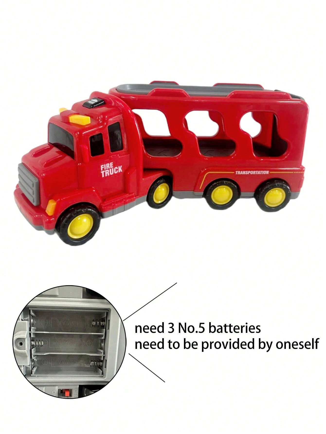 1 Set Fire Truck Toy With Lights Sounds And Inertia Push And Go Includes 1 Fire Truck Cargo