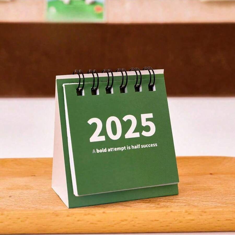 Desktop Calendars 2025 Mini Portable Calendar Desktop Ornament Check-In ...