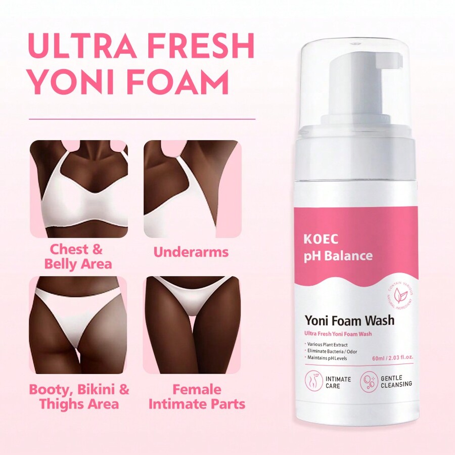 KOEC Boric Balance Yoni Foam Wash, Naturally Safe, PH-Balancing, Gentle Cleansing Formula For ...