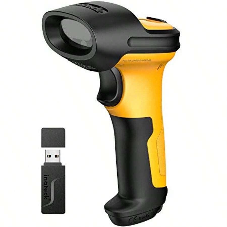 Inateck Barcode Scanner Wireless 2.4GHz 2600mAh Battery 60m Range Automatic Scanning P6 | SHEIN UK
