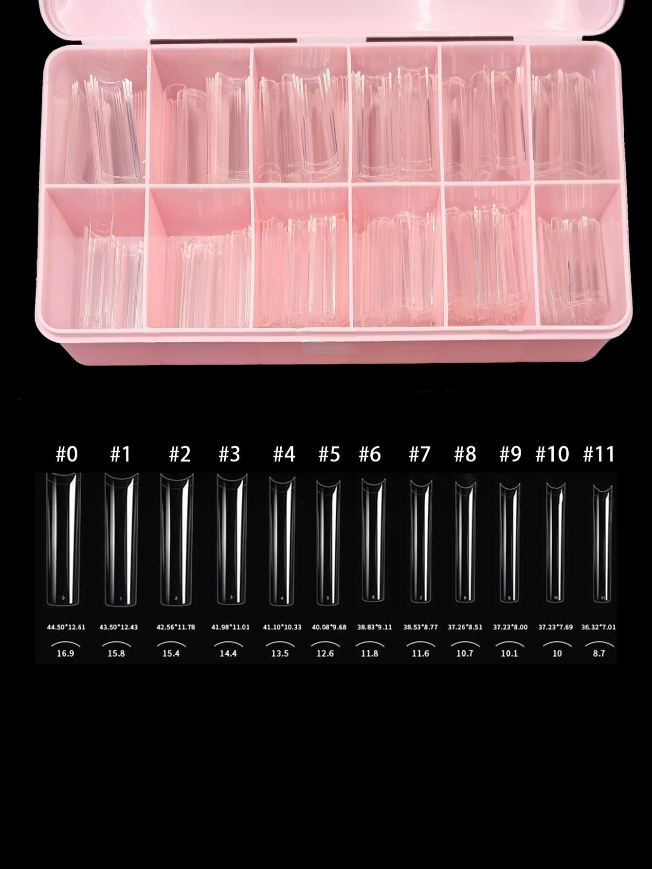 480Pcs Ballet Long Coffin Nail Tips Set, High-Quality Acrylic Fake ...