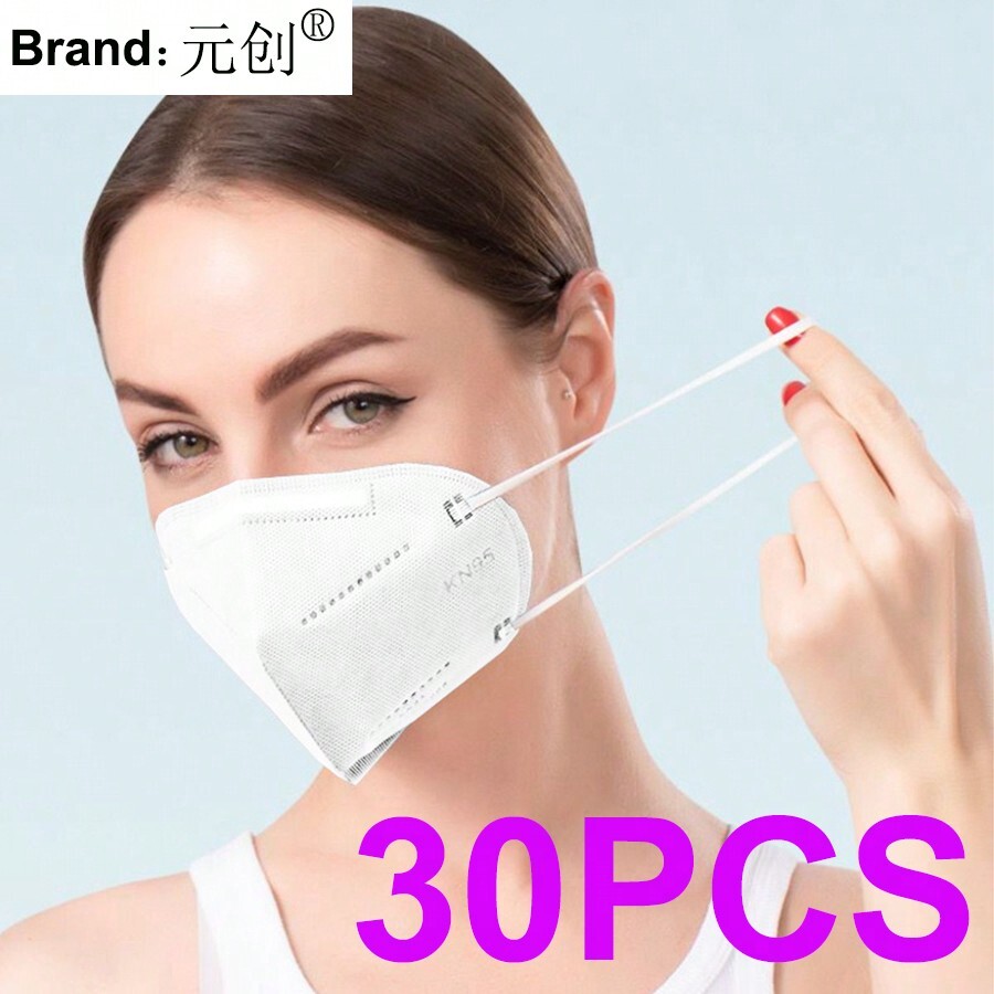 10/20/30/60 PC 5-Layer KN95 Mask, FFP2, Anti-Industrial Dust, 3D Design, Breathable, Morandi ...