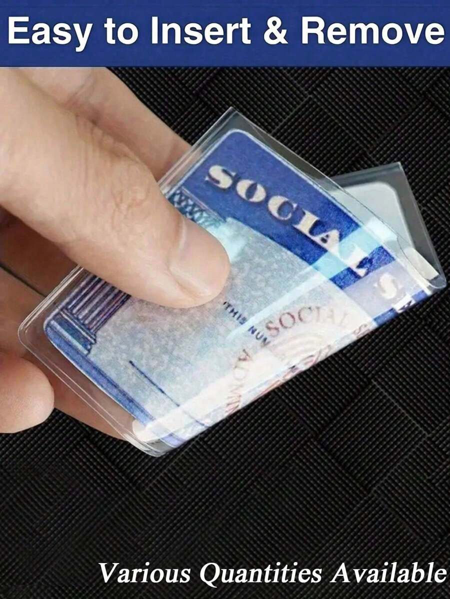 Medicare Card Holder Protector Sleeves, Clear PVC Waterproof Medical ...