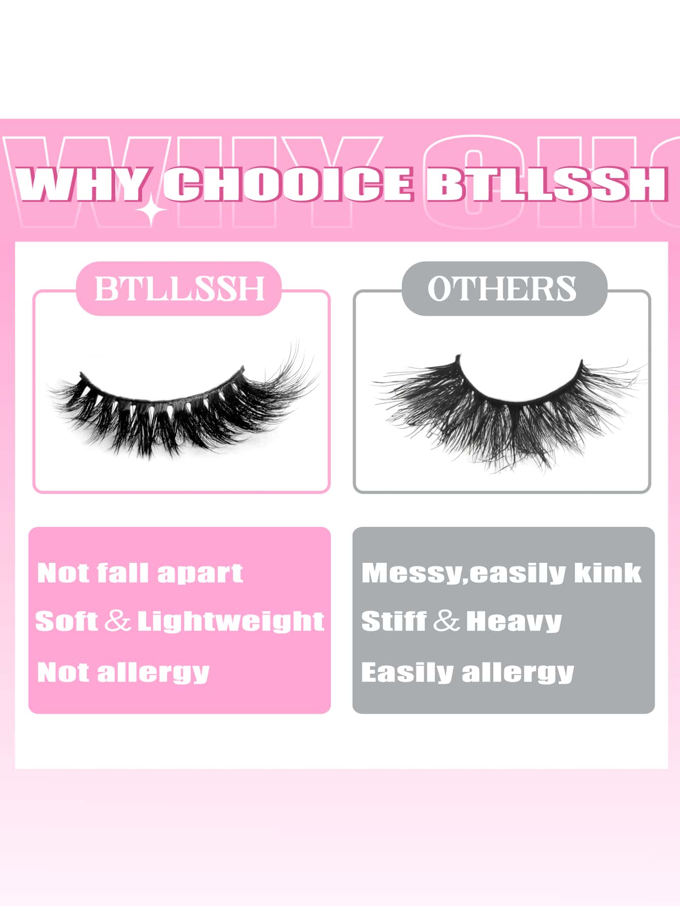 BTLLSSH 8 Pairs Of Lush, Voluminous, Extra Long 15mm 3D Cross-Linked ...