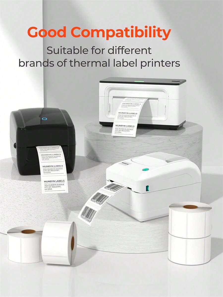 1 Roll Of 3000 Pcs 7cm X 4cm Direct Thermal Barcode Labels, White ...