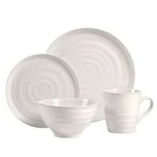 Woven Paths Farmhouse 16-Piece Dinnerware Set, White | SHEIN USA