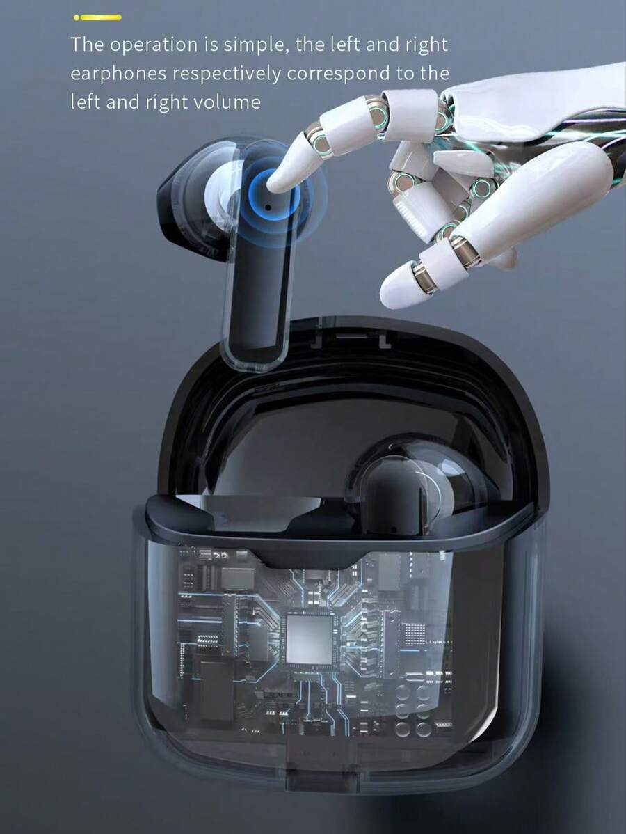 AB2 Transparent Wireless Earbuds Dual Mic Noise Cancelling In-Ear ...