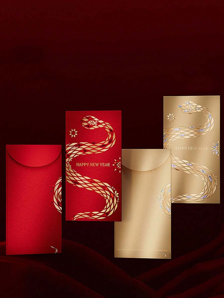 3pcs Year Of The Snake Li Is A New Snake Red Envelope In 2025. High-End ...