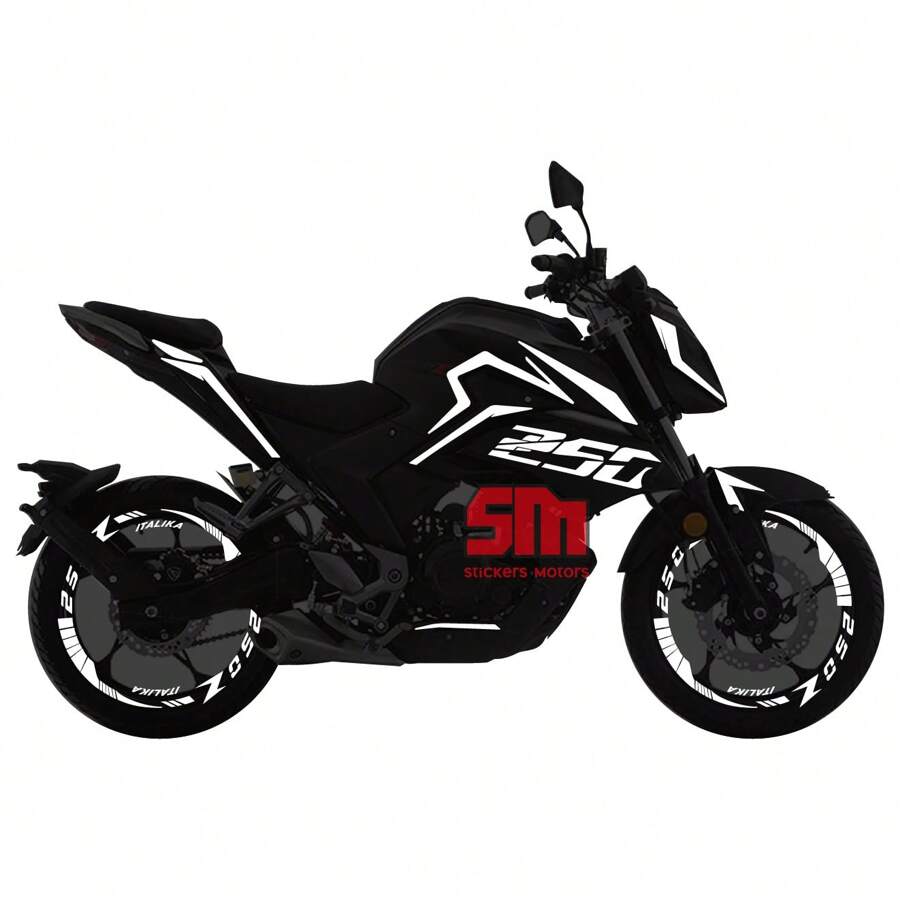 Kit Stickers Italika 250z Reflective Stickers For Lids And Rims For ...