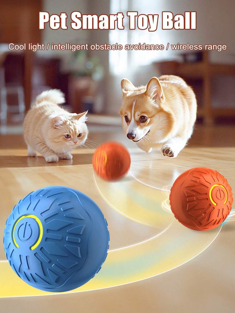 New Pet Jumping Ball, Electric Automatic Rolling Cat Toy Ball, Self ...