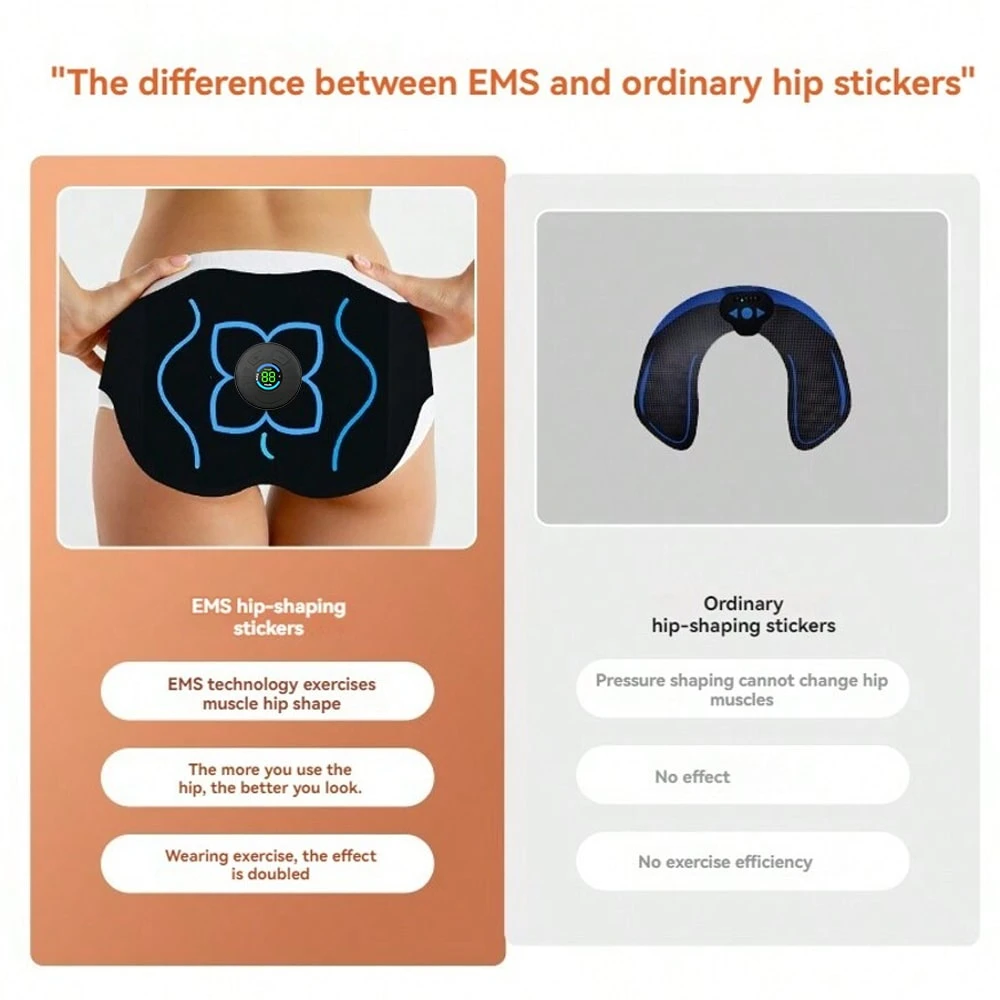 EMS Wireless Muscle Stimulator Trainer Intelligent Fitness Abdominal ...