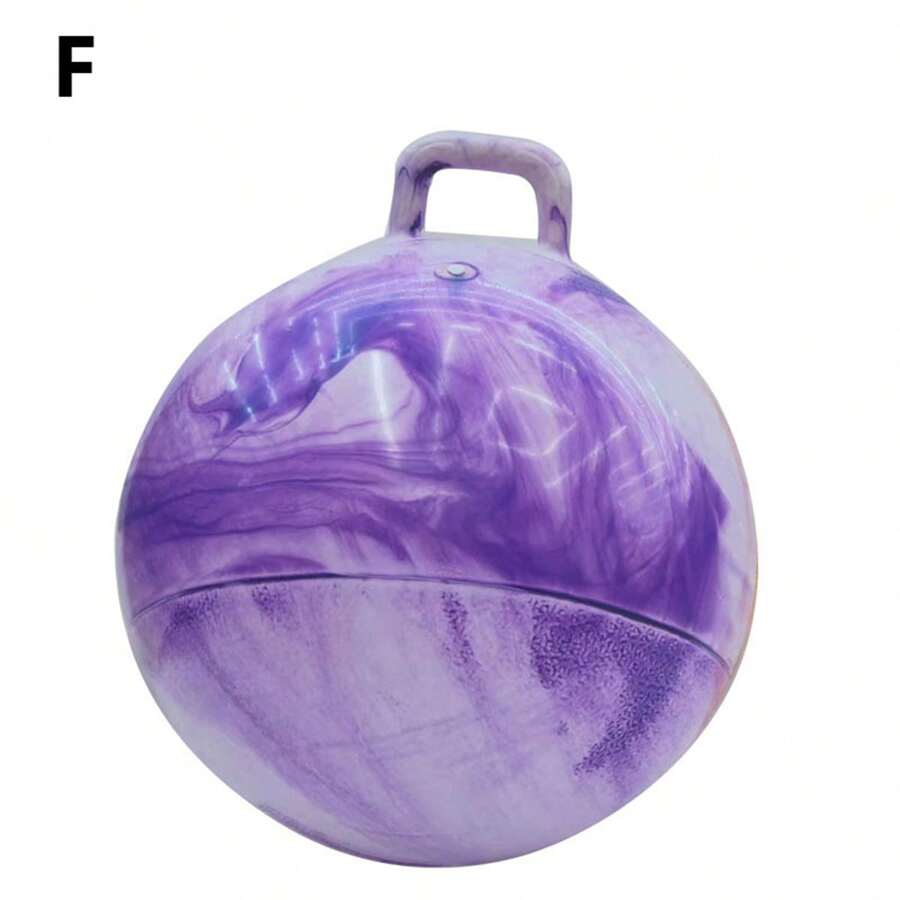 1pc 45cm Thick Cloud Rainbow Handle Inflatable Bouncing Exercise Ball ...