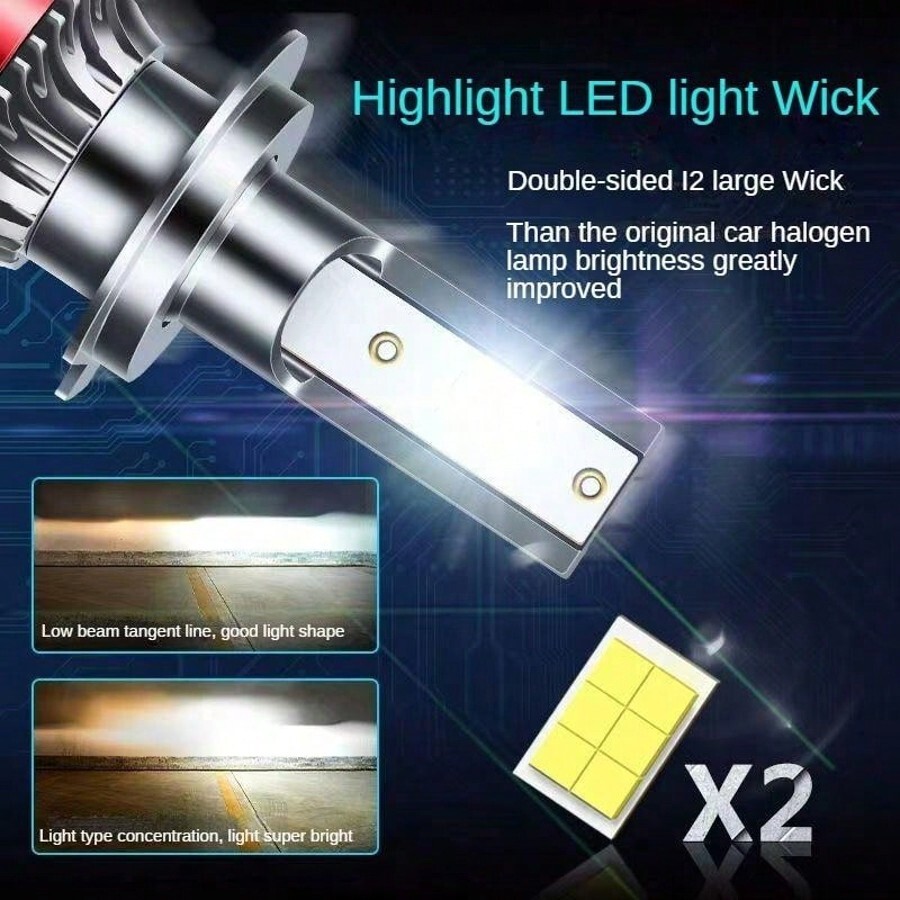 V13 H3 LED Headlights With Integrated Far And Near Lights, Fog Lights ...