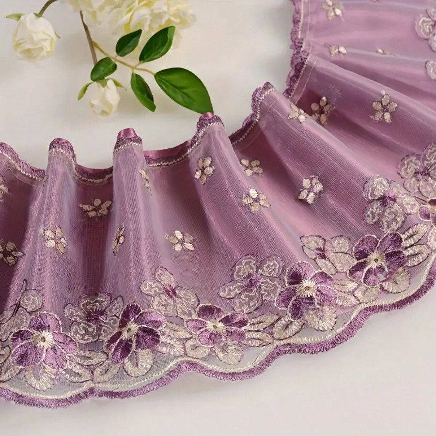 6.3 Inch Wide Mesh Woven Lace Trim - Suitable For DIY Skirts, Clothing ...