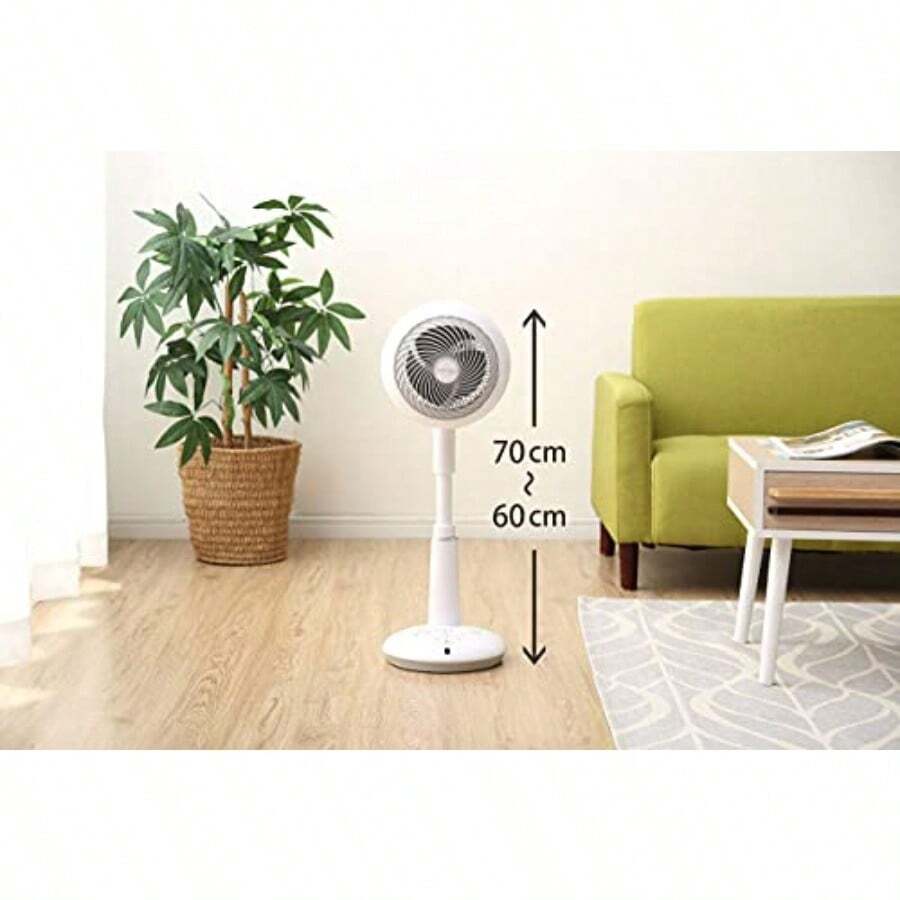 Ohyama Woozoo Tower Fan 37㎡ Pedestal Fan White 10 Speeds Remote Control ...