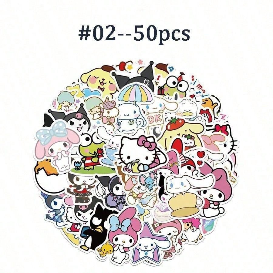 Sanrio 100pcs Sanrio Hello Kitty, Kuromi Stickers - Phone Case Stickers ...