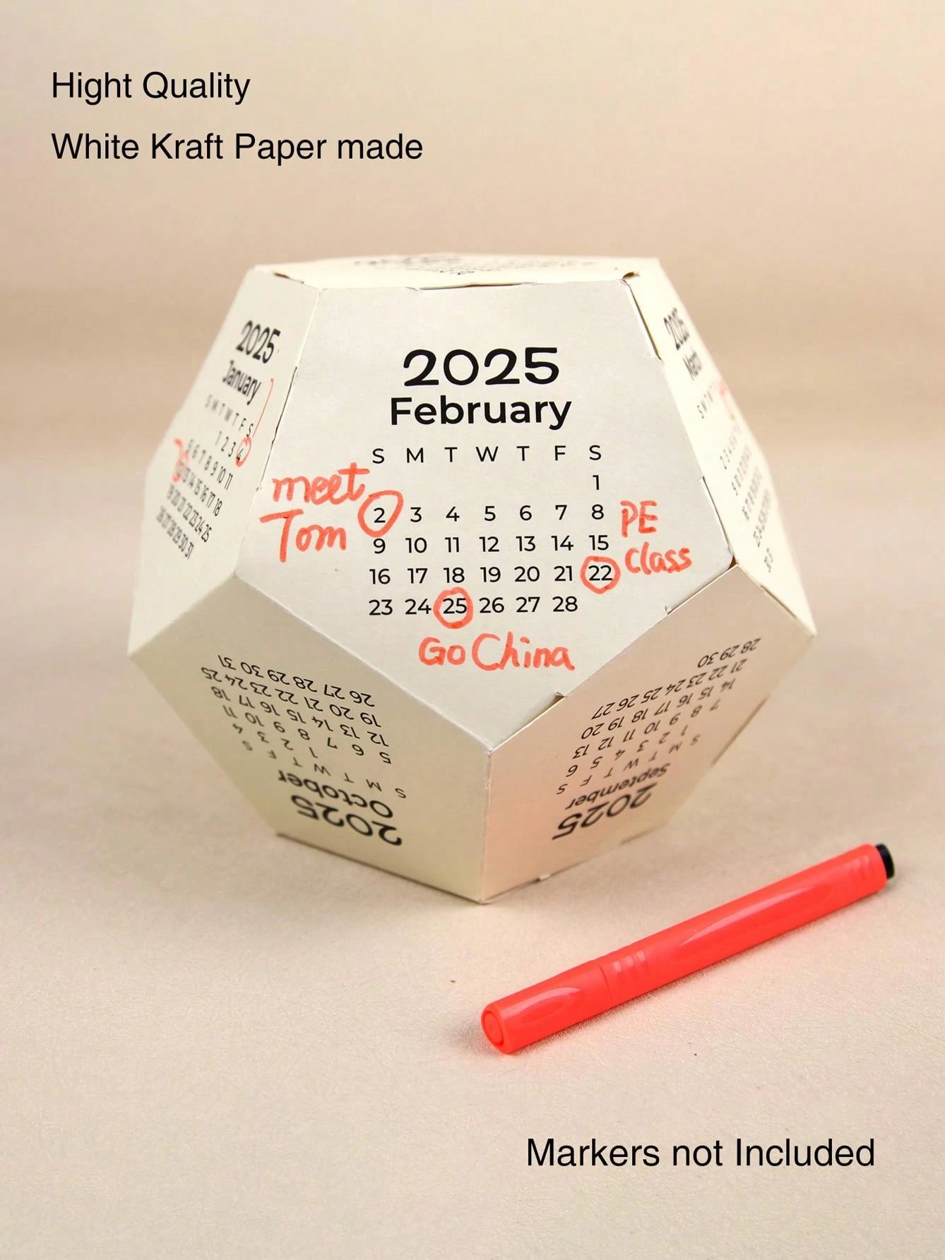RIMEMO DIY 2025 Paper Folding Desk Calendar, Personal Desk Calendar DIY ...