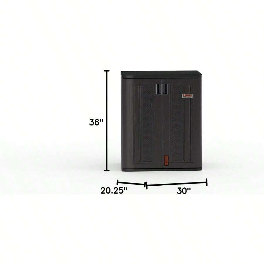 Commercial Heavy-Duty 9 Cubic Ft. Resin Storage Cabinet With Lockable ...