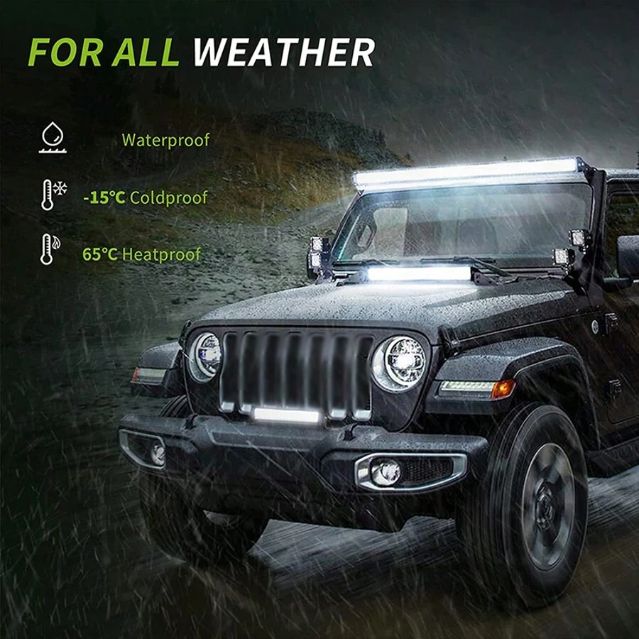 32 Inch LED Light Bar Triple Row Flood Spot Combo Beam 270W 27000lm ...