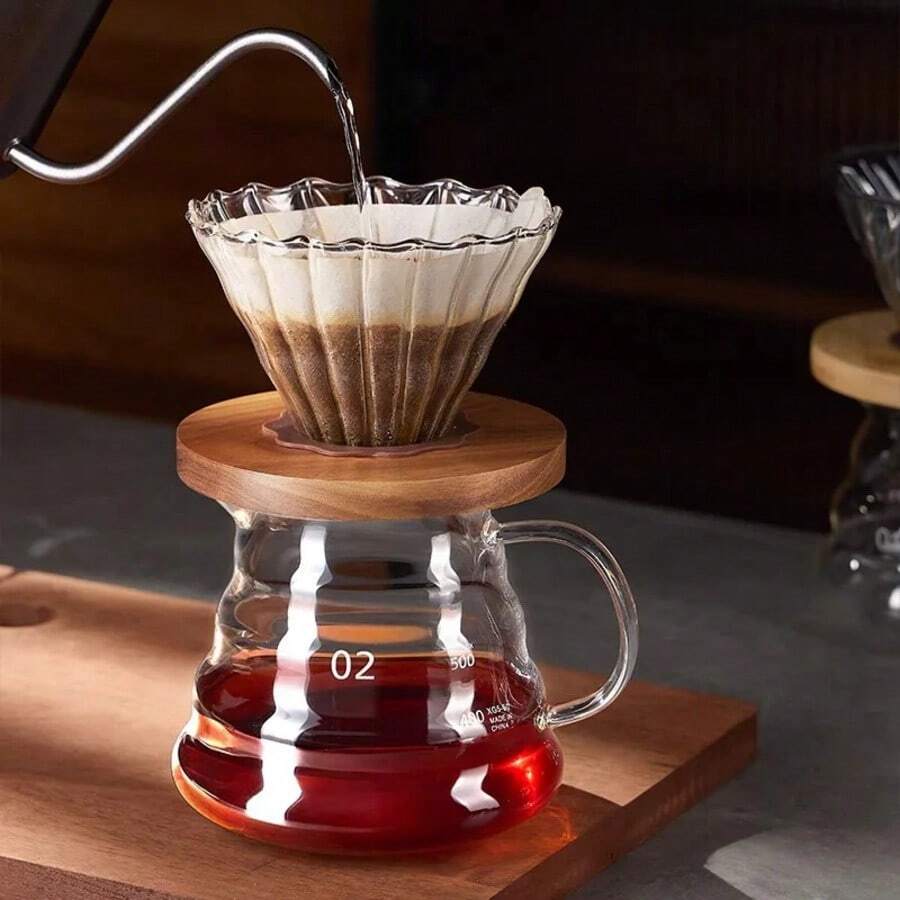 Borosilicate Glass Hand Drip Coffee Pot Carafe Share Pot Pour Over ...