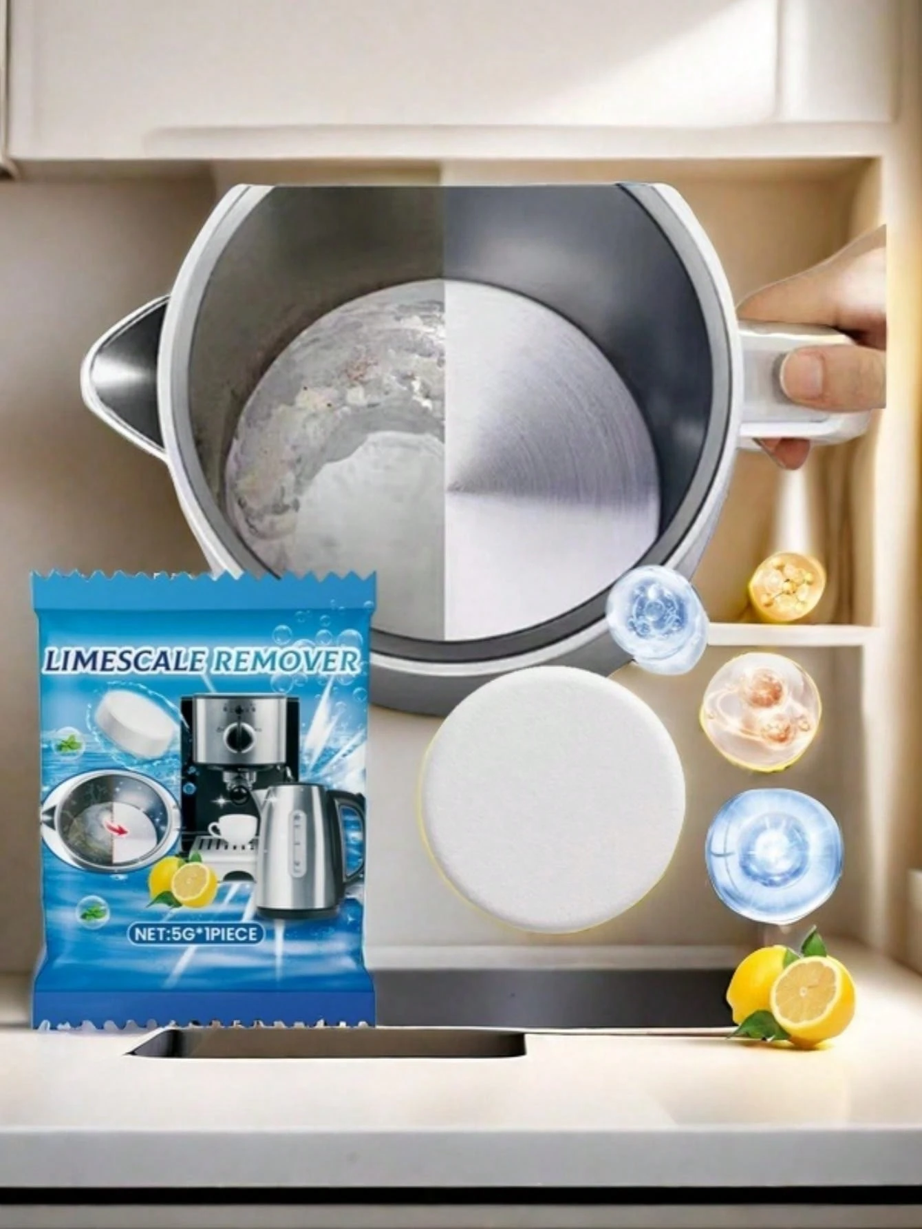 rayhong Limescale Cleaning Effervescent Tablets - Clean & Renew Kettles ...