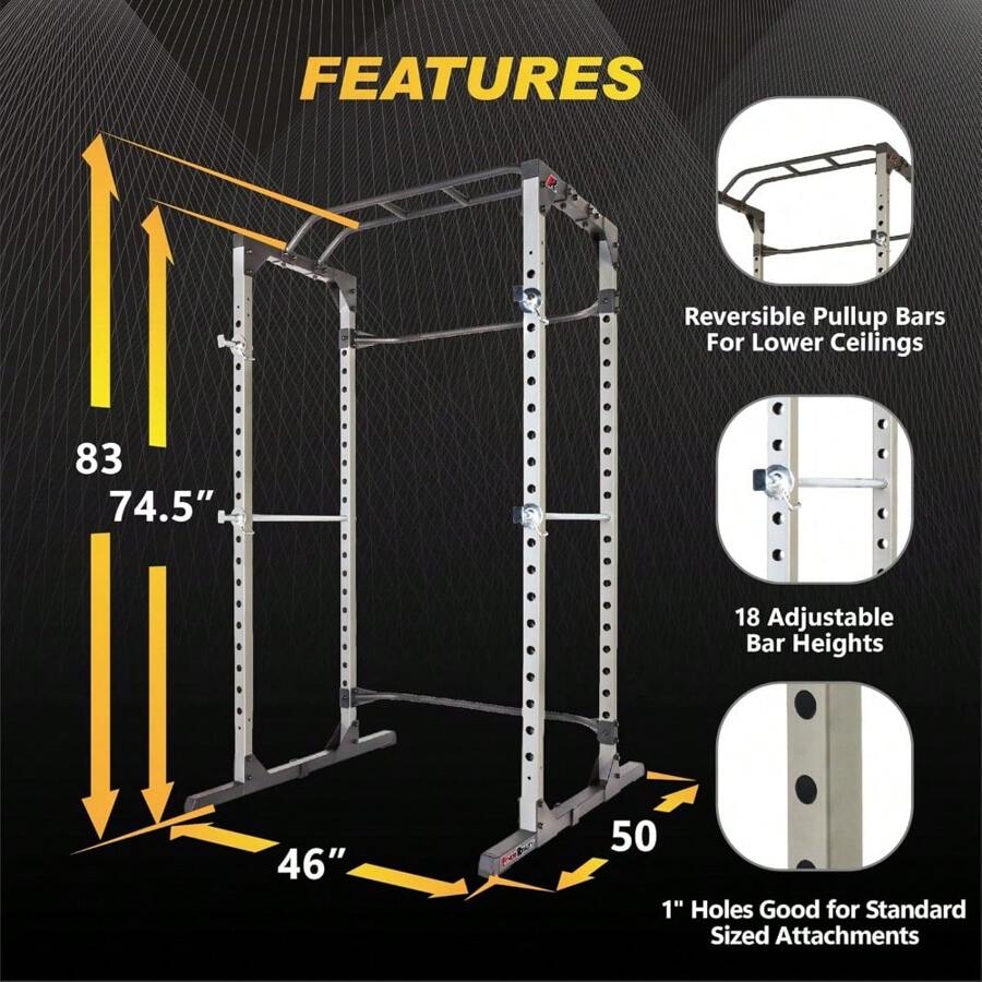 Fitness Reality Squat Rack Power Cage | Optional LAT Pulldown & Leg ...