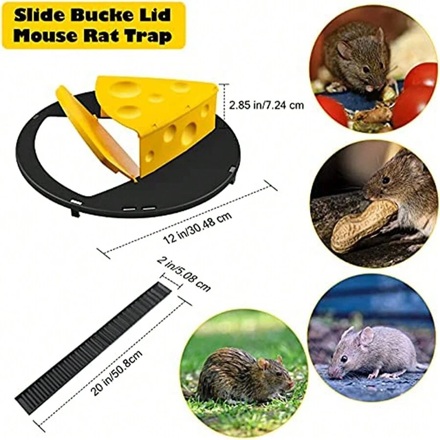 Mouse Trap Flip Slide Bucket Lid Mouse Rat Trap With Ladder Mousetrap ...