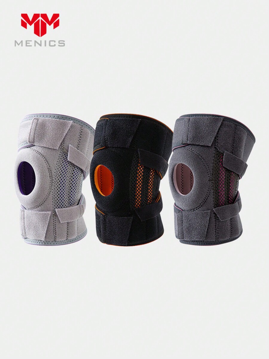1pc Knee Brace With Side Stabilizers And Patella Pad, High Quality Hook And Loop Fasteners ...