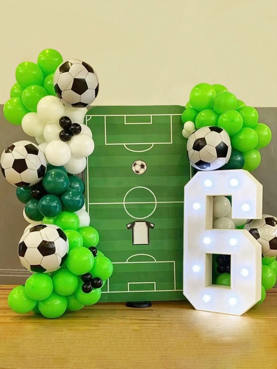 Set de 112 piezas/globos con forma de balón de fútbol para decoración ...