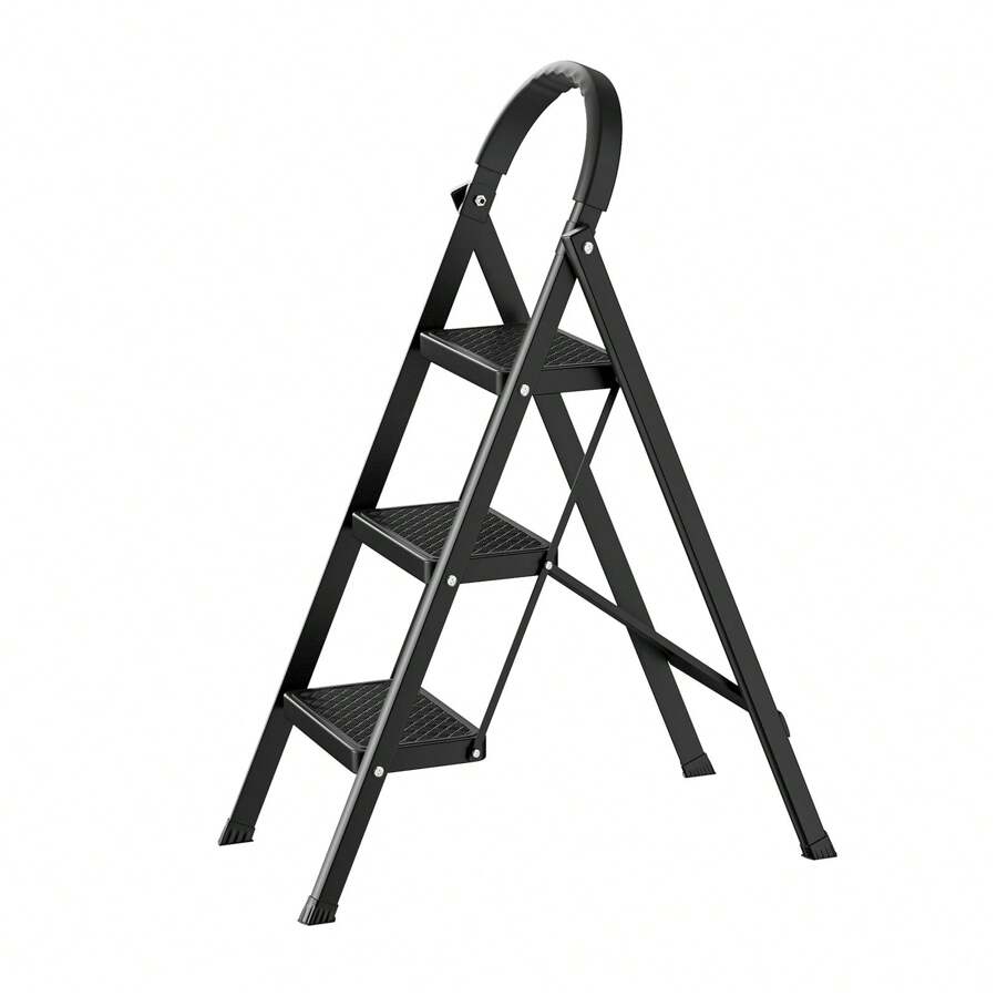 Step Ladder, 3 Step Ladder Folding Step Stool, Multi-Purpose ...