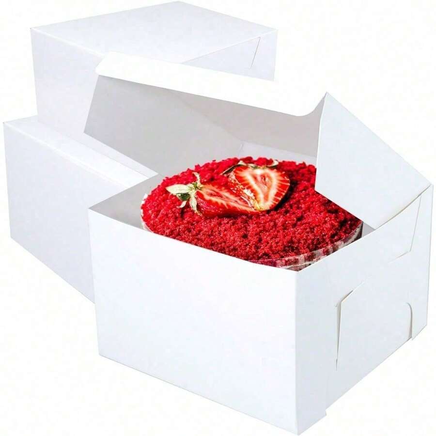 14x14x6 White Cake Box, Premium Bakery Boxes, One Piece, Perfect For ...