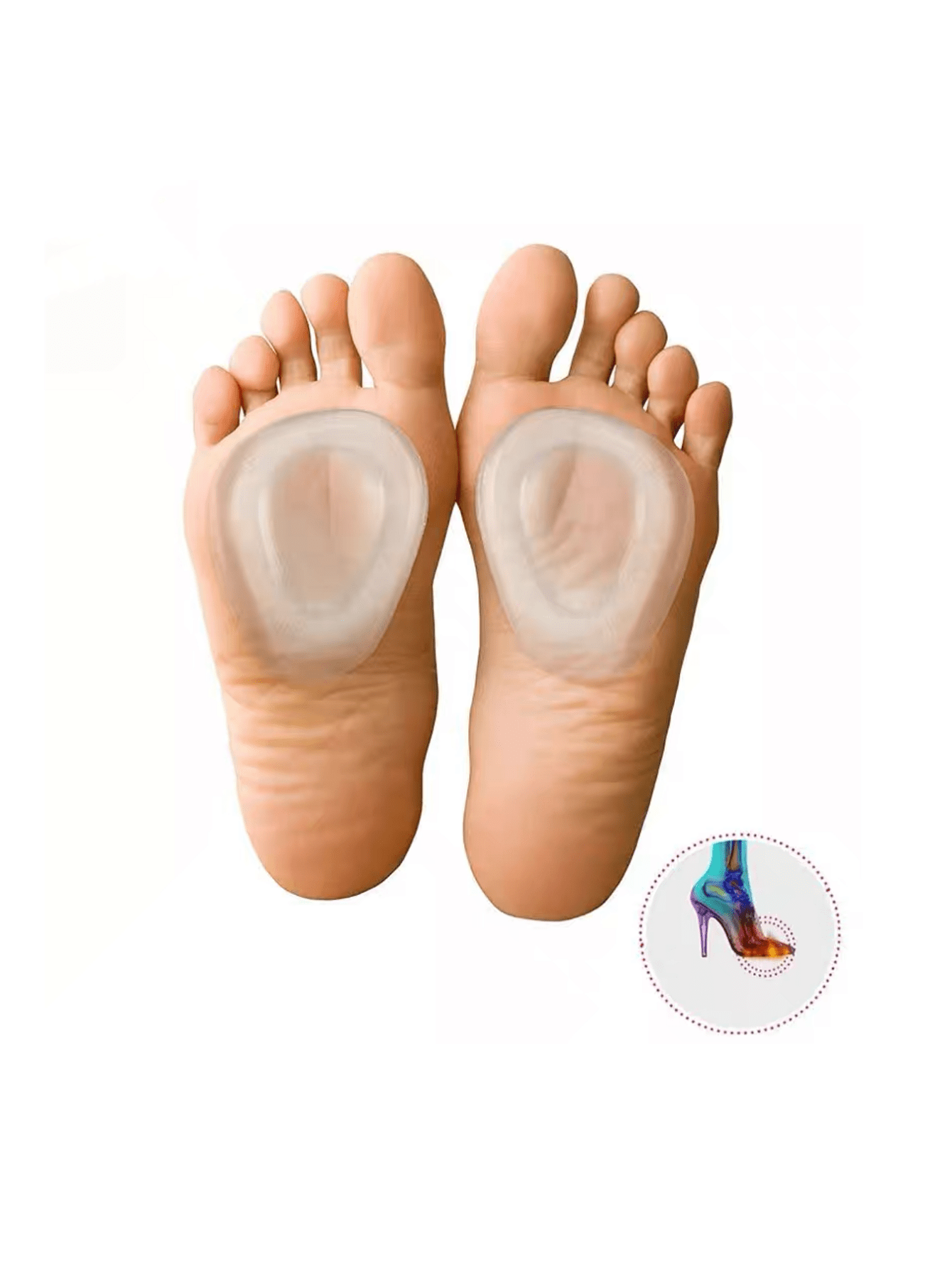 1 Pair Soft Silicone Forefoot Pads, Comfortable Anti-Pain Anti-Friction ...