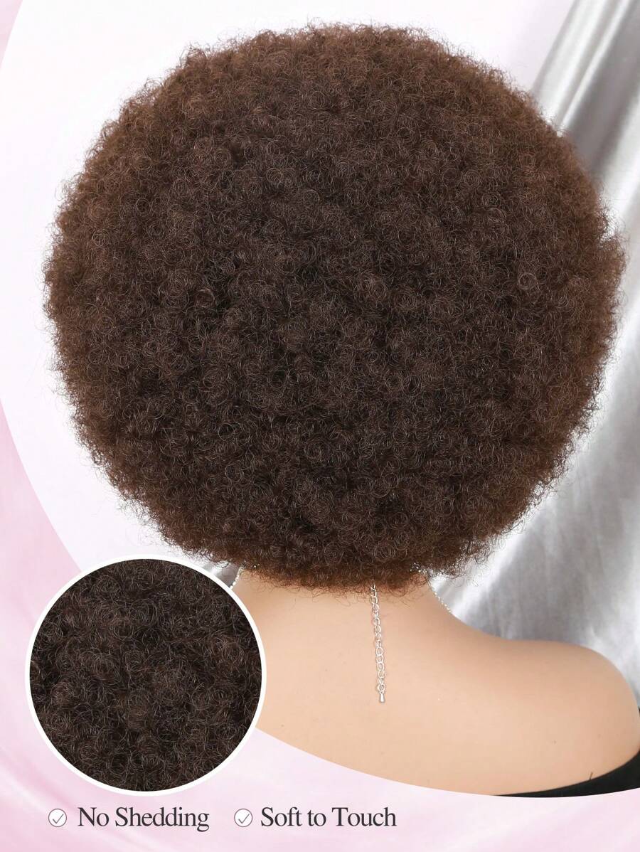 Afro Headband Wig Short Afro Kinky Curly Wigs For Black Women,Natural ...