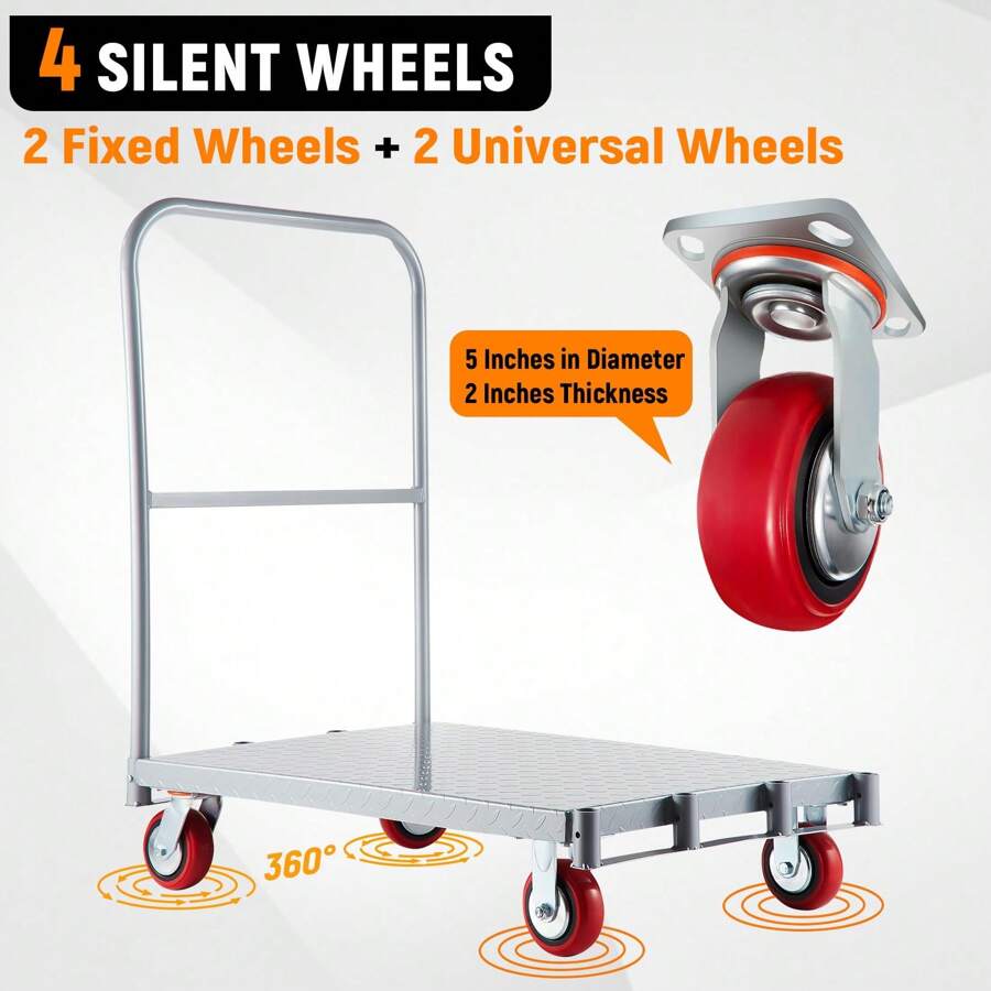 ANPHON 2IN1 Steel Panel Truck Cart, Drywall Cart Flatbed Cart With ...