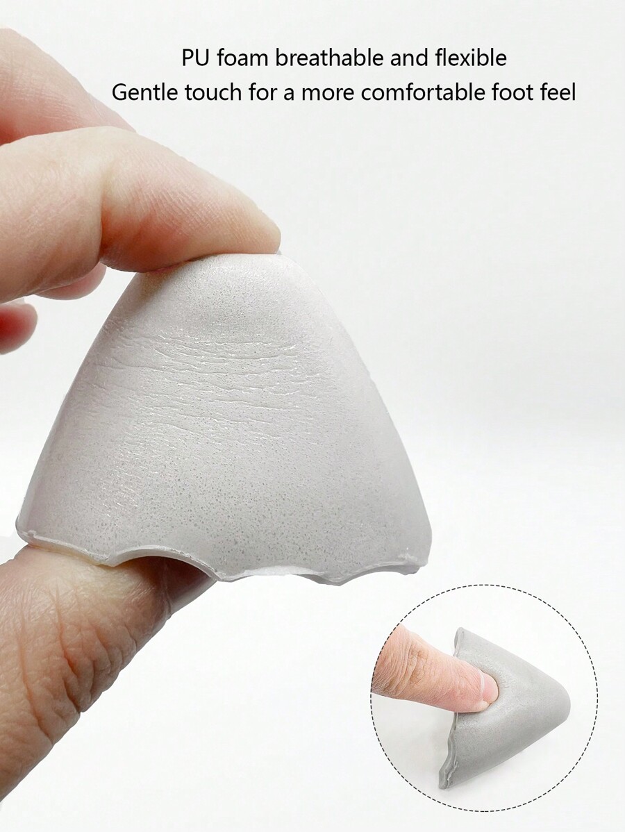 1 Pair Soft Semi-Cut PU Toe Box Inserts, Adjustable Size For High Heels ...