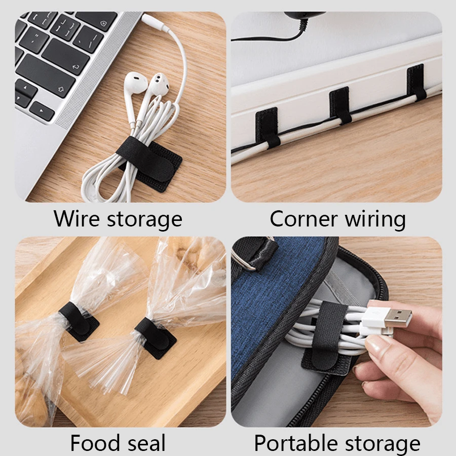 10pcs Reusable Holding Tape With Carabiner, Outdoor Multifunction Tape ...