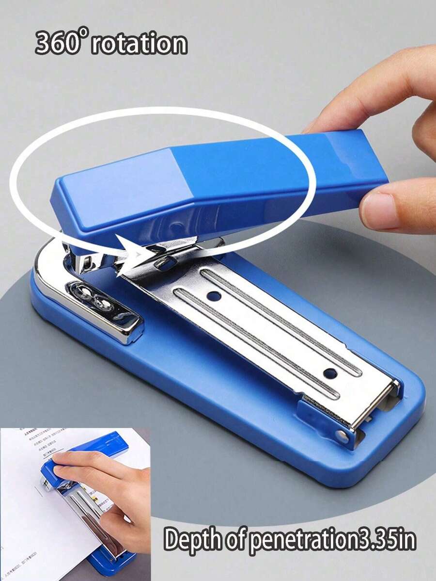 1pc Multipurpose Heavy Duty Rotatable Stapler, Accommodates Up To 3.74 ...