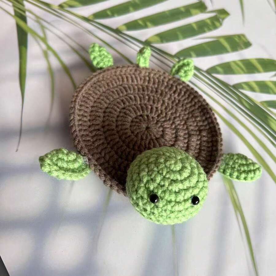 1pc Handmade Crochet Turtle Coasters Set - Fun Animal Mug Rugs ...
