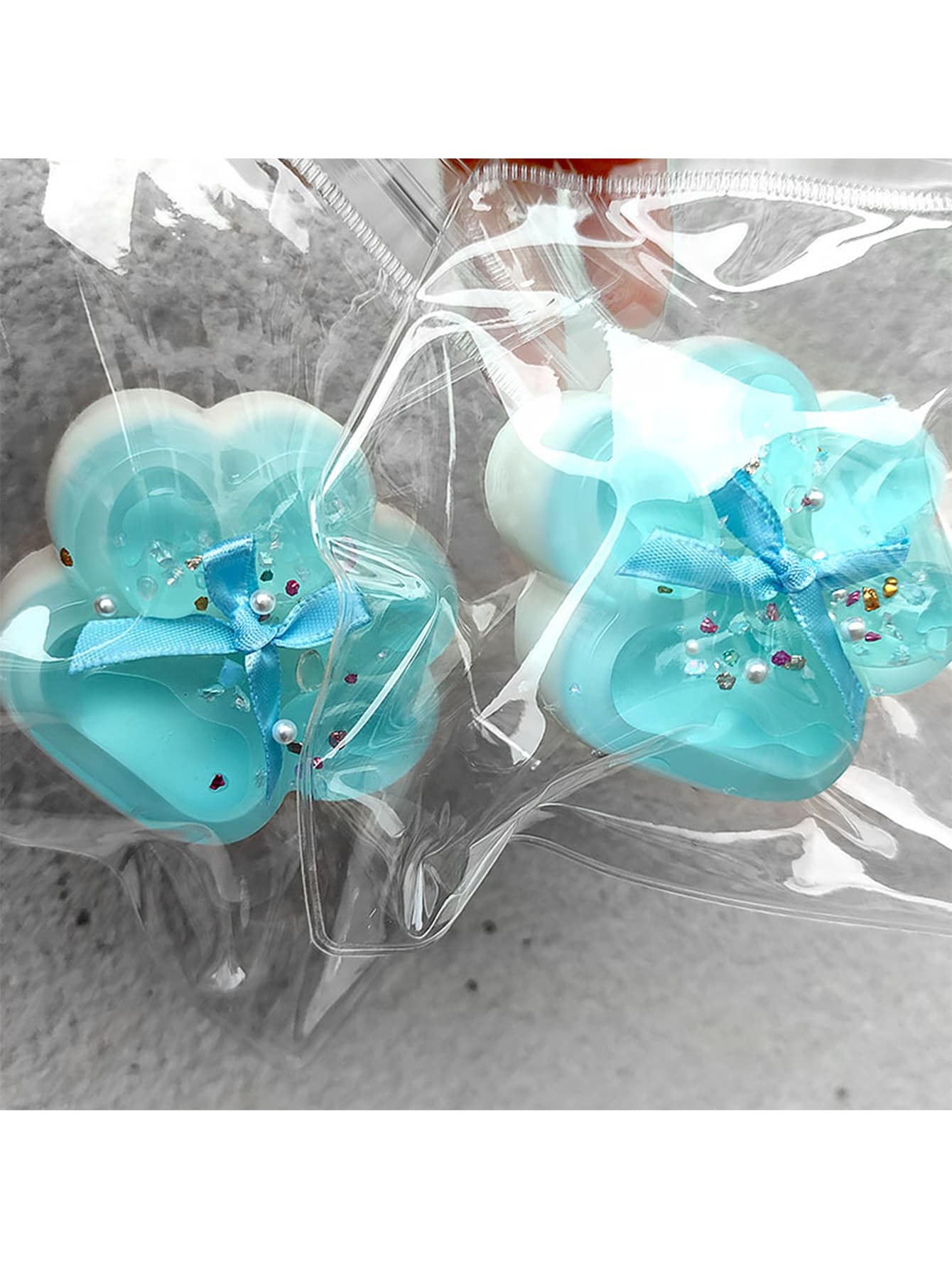 Cute Blue Sea Salt Squishy Stress Relief Toy Featuring Cat Paws ...