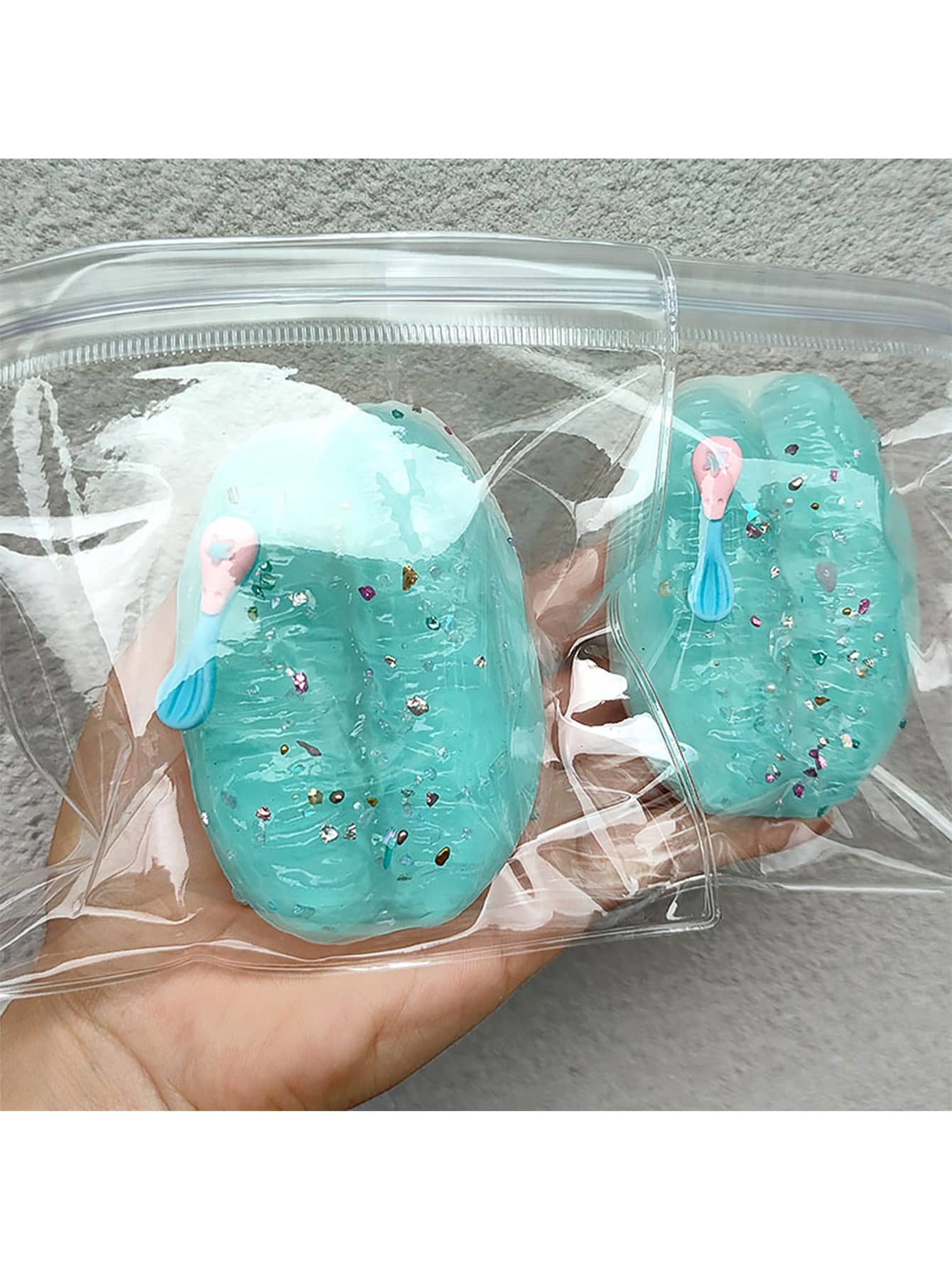 Cute Blue Sea Salt Squishy Stress Relief Toy Featuring Cat Paws ...